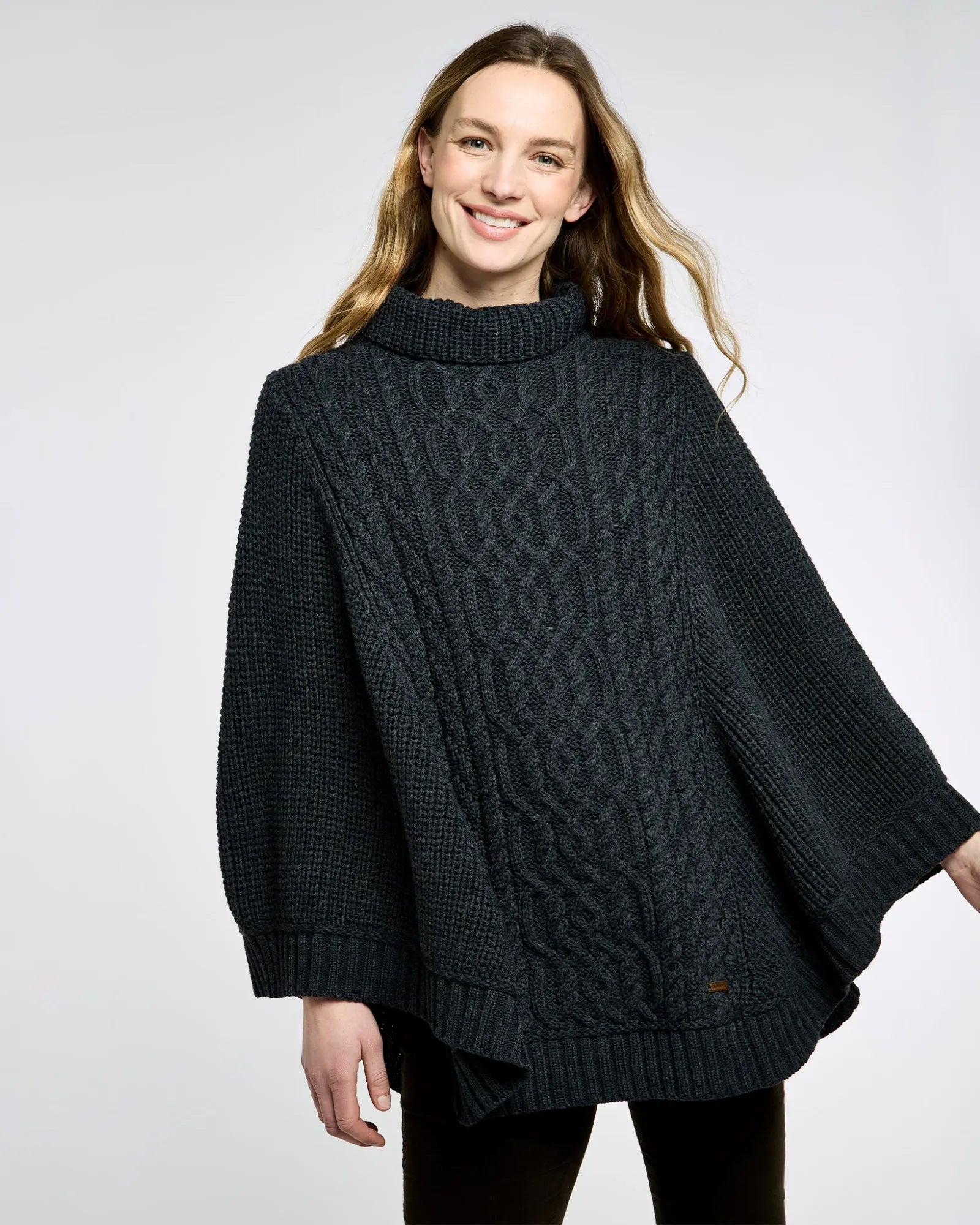 Dubarry Kilronan Poncho - Charcoal – Beacon