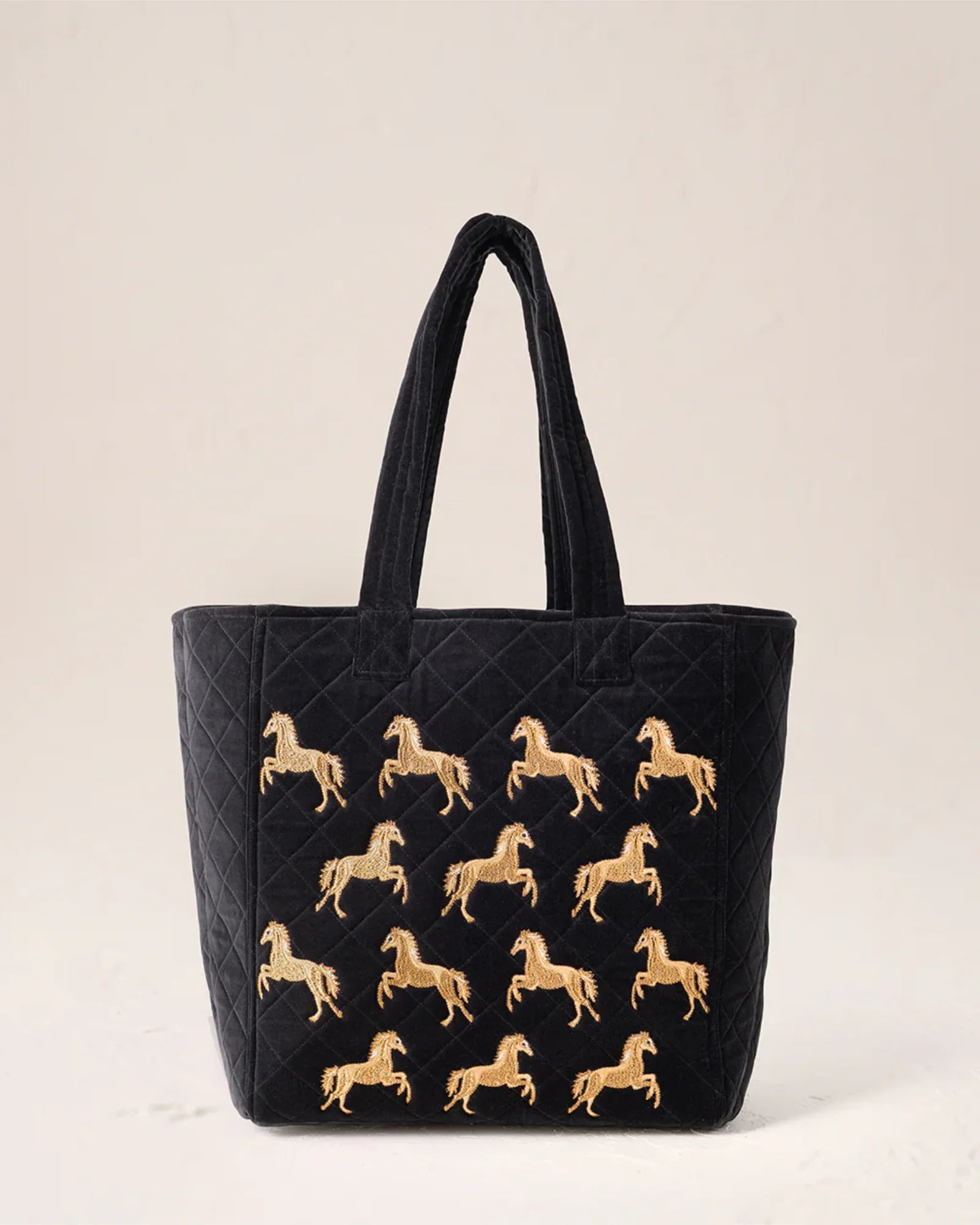 Elizabeth Scarlett Wild Horses Velvet Tote - Charcoal – Beacon