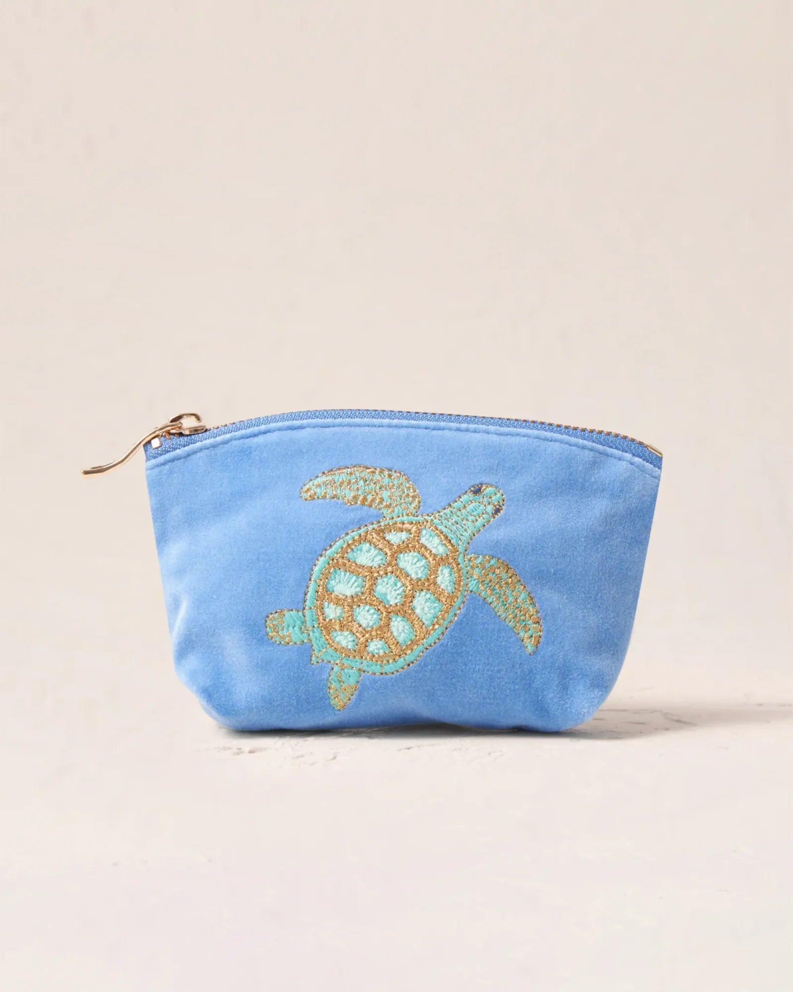 Elizabeth Scarlett Turtle Conservation Coin Purse - Caribbean Blue