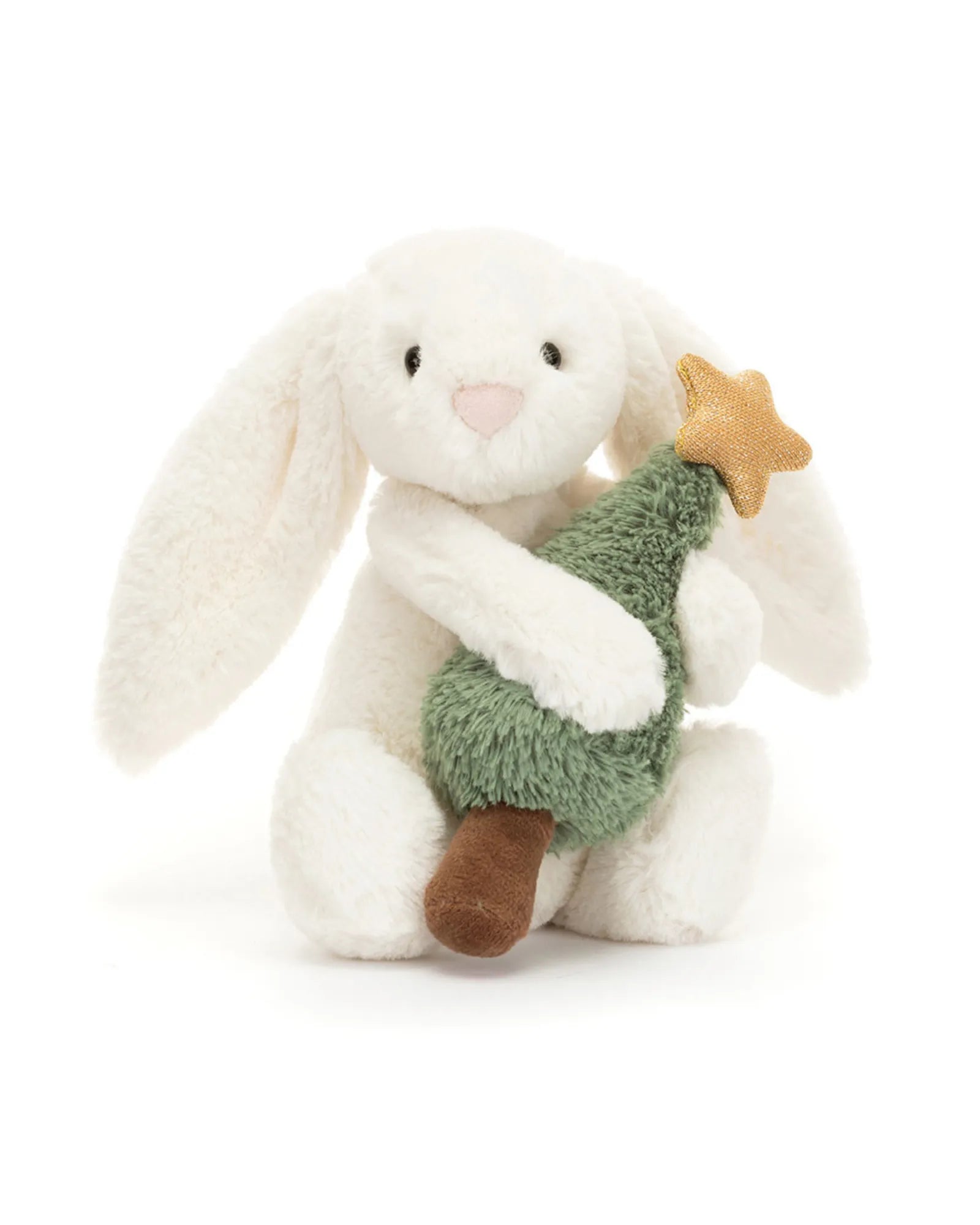 Jellycat Bashful Bunny With Christmas Tree