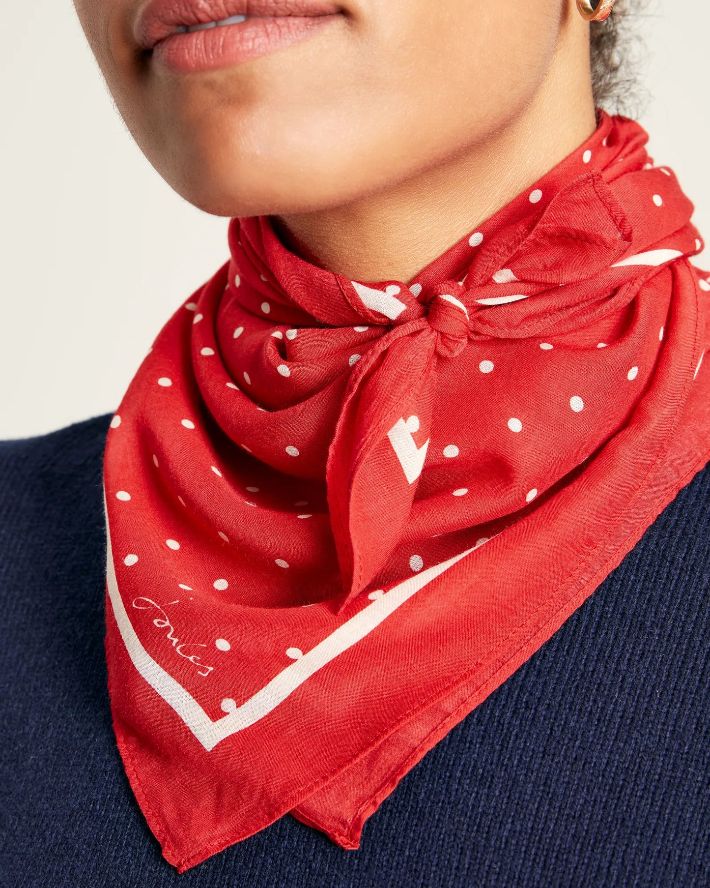 Joules Elsie Red Square Scarf – Beacon