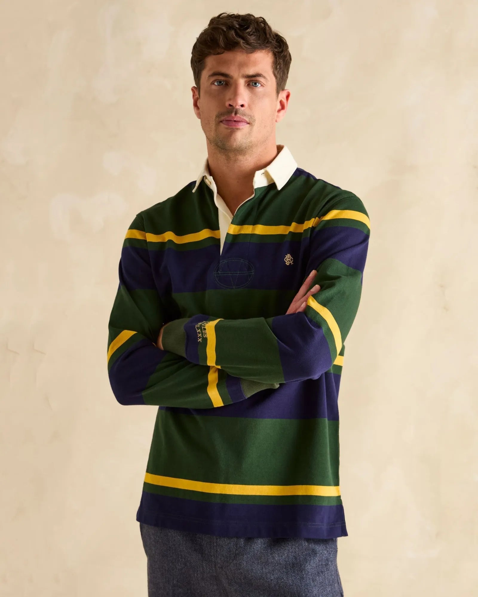 Joules Onside Rugby Shirt - Green/Navy