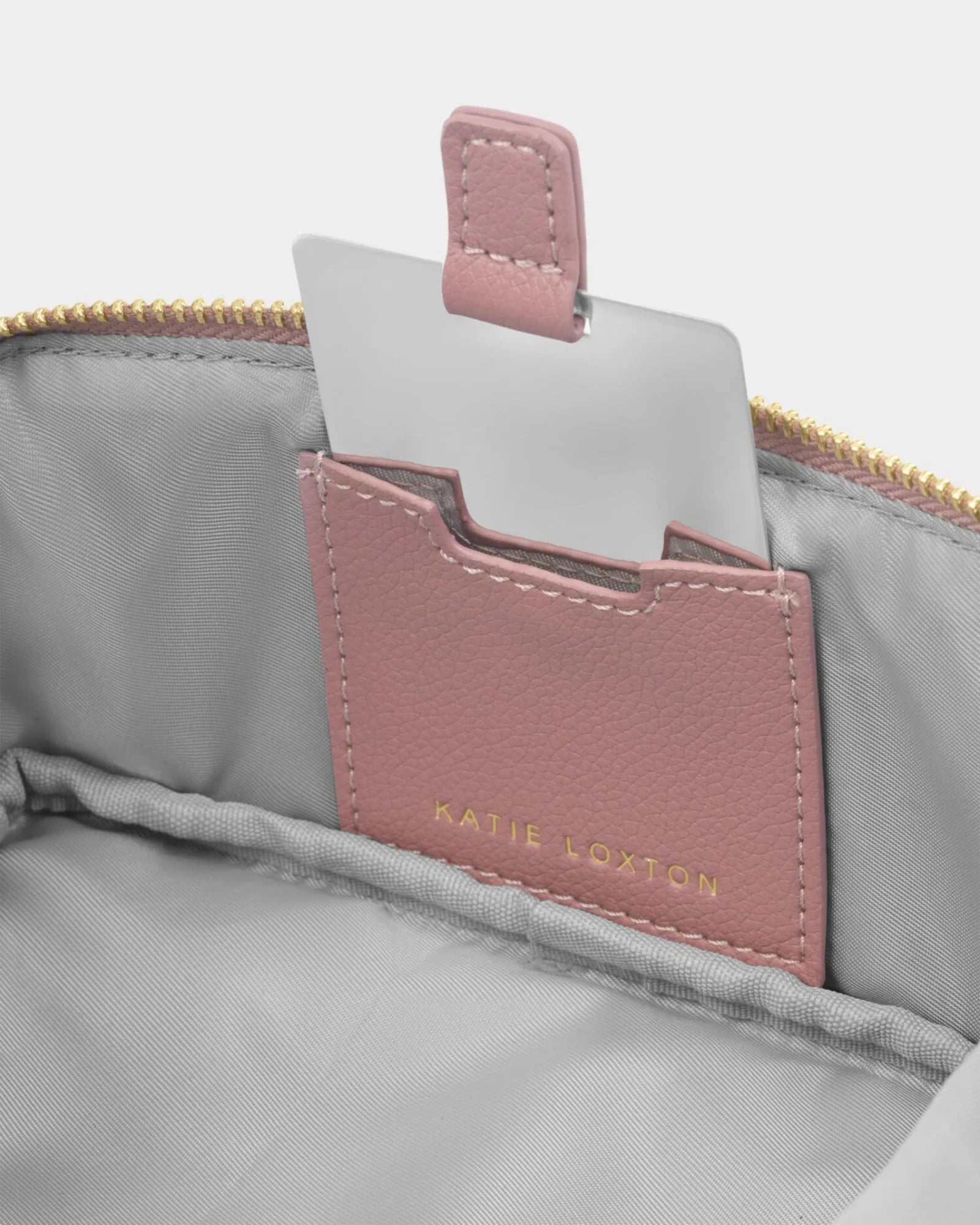 Katie Loxton Fold-Out Mirror Makeup Bag - Deep Rose – Beacon