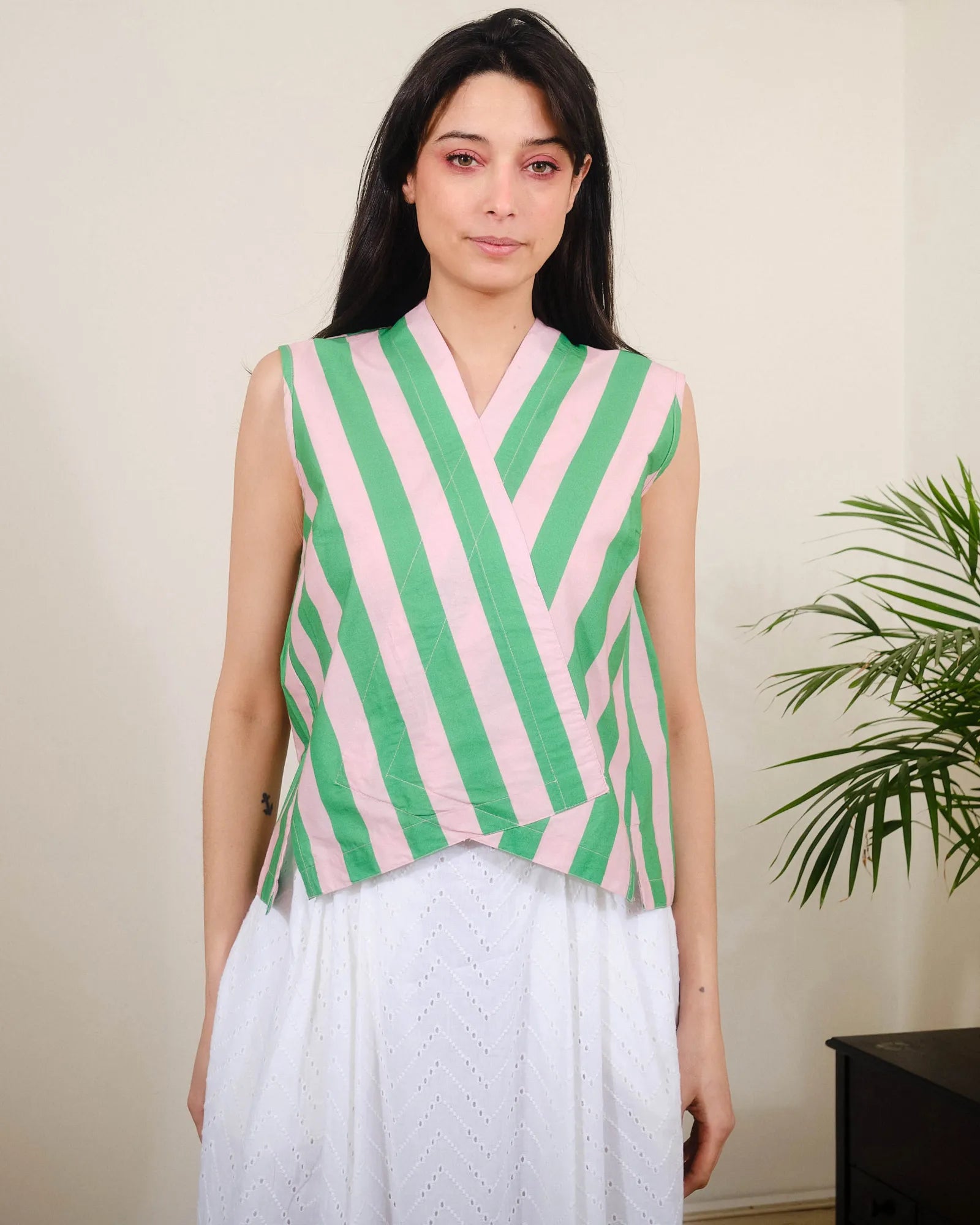 Pretty Vacant Nikki Top - Green/Pink – Beacon