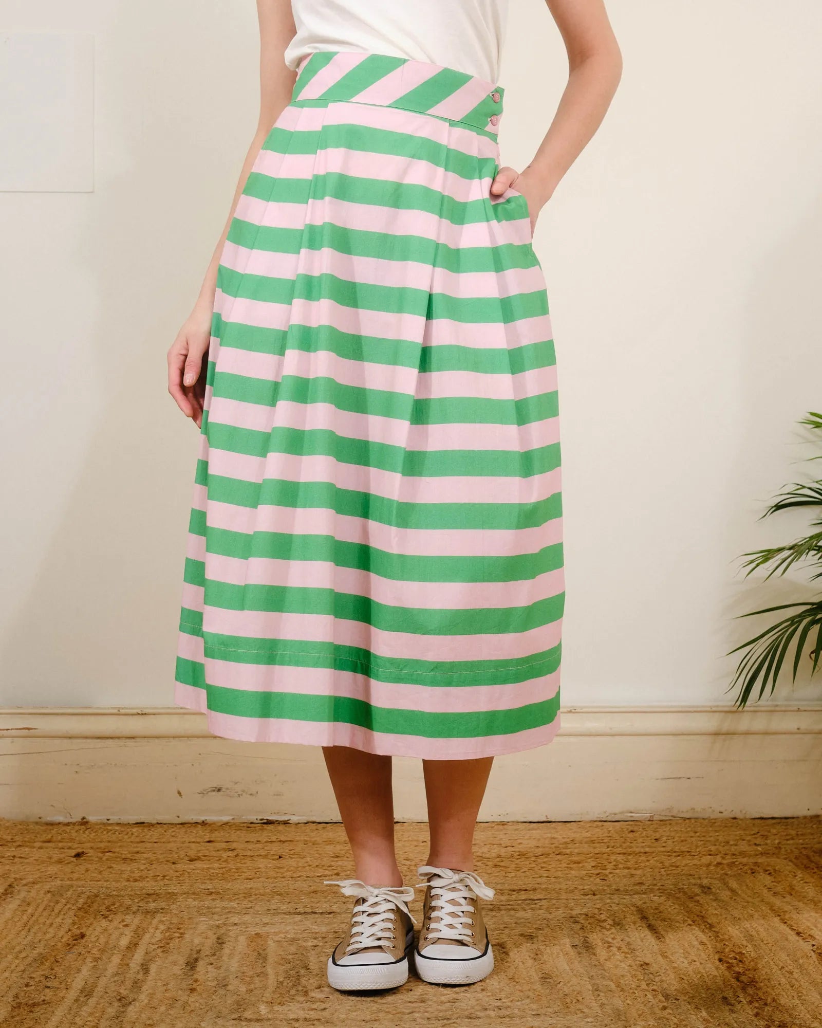 Pretty Vacant Taylor Skirt - Green/Pink